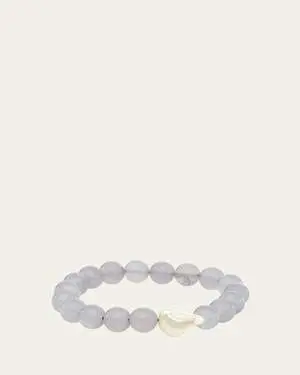 Paige Novick Venus Bracelet With Pearlized Shell - Grey Agate
