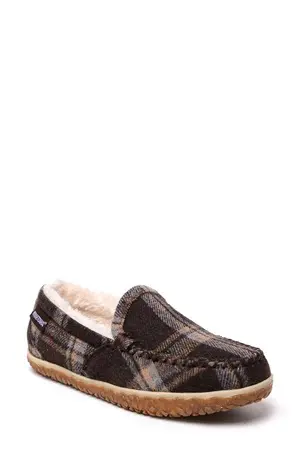 Minnetonka Tempe Slipper - Chocolate Plaid