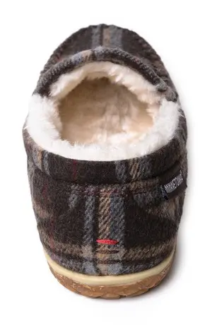 Minnetonka Tempe Slipper - Chocolate Plaid