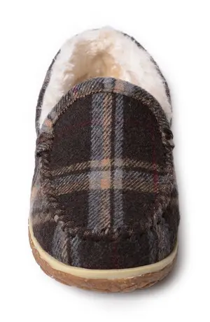 Minnetonka Tempe Slipper - Chocolate Plaid