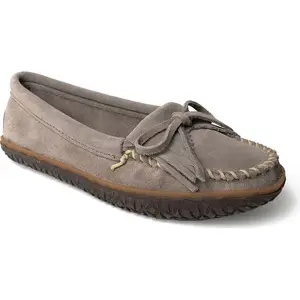 Minnetonka Kilty Tread Slipper - Grey