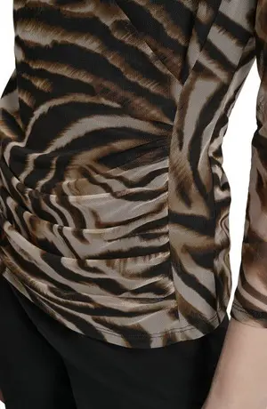 Dkny Mesh Surplice Top