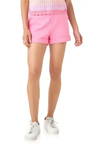 English Factory Stretch Cotton Suiting Shorts
