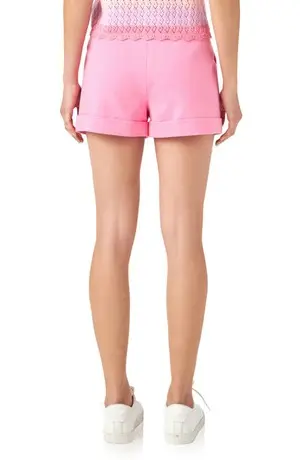 English Factory Stretch Cotton Suiting Shorts