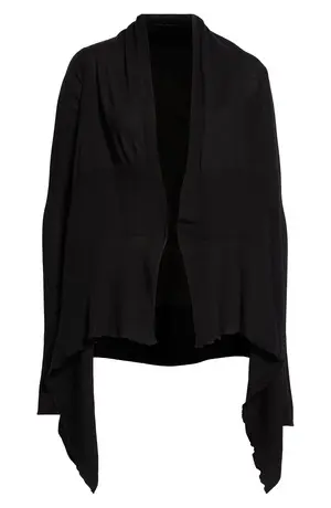 Rick Owens Open Front Waterfall Wool Cardigan