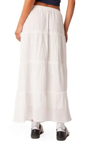 EDIKTED Tiered Cotton Skirt