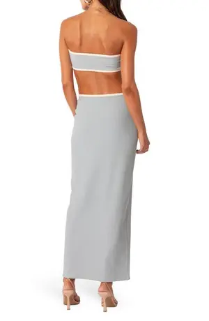 EDIKTED Michelle Cutout Rib Maxi Dress