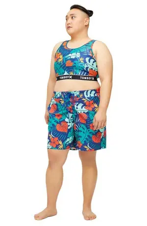 TOMBOYX Heritage 7-inch Board Shorts - Island Shade