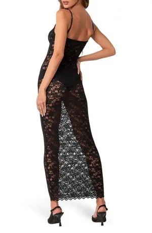 EDIKTED Xandra Sheer Lace Maxi Dress