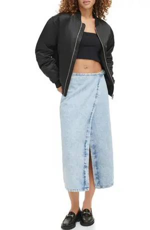 LEVI'S Oversized Satin Bomber Jacket - Black
