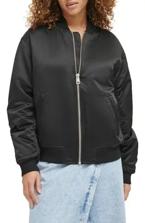 LEVI'S Oversized Satin Bomber Jacket - Black