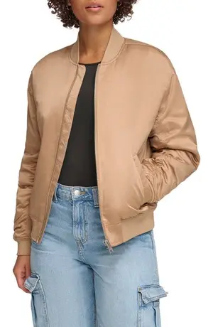 LEVI'S Oversized Satin Bomber Jacket Light Khaki