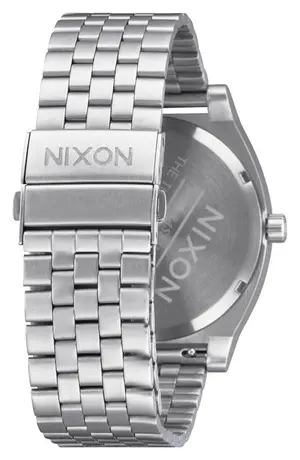 Nixon Time Teller Solar Bracelet Watch - Silver/snow