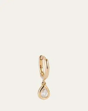 Pamela Love 14k Yellow Diamond Raindrop Huggie Earring