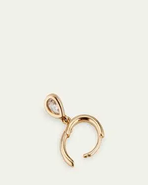 Pamela Love 14k Yellow Diamond Raindrop Huggie Earring