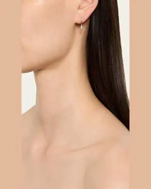 Pamela Love 14k Yellow Diamond Raindrop Huggie Earring