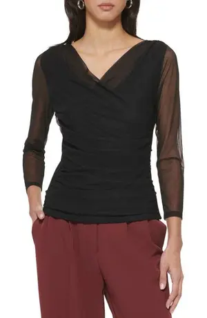 Dkny Sportswear V Neck Blouses