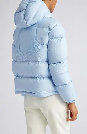 Moncler Ebre Quilted Short Down Jacket - Light Blue
