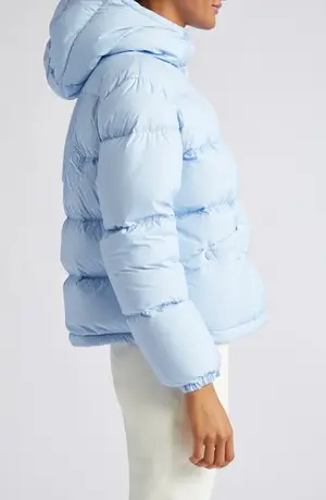 Moncler Ebre Quilted Short Down Jacket - Light Blue