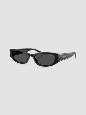 Prada 54mm Rectangular Sunglasses - Black
