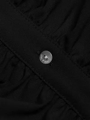 Cinq À Sept Elina Gathered Mini-shirtdress - Black