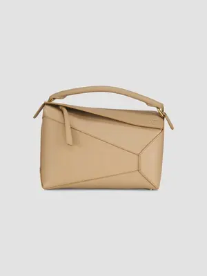 Loewe Puzzle Edge Grained Leather Bag - Sand