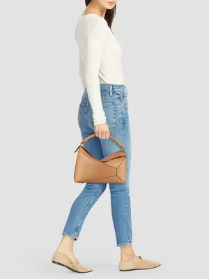 Loewe Puzzle Edge Grained Leather Bag - Toffee