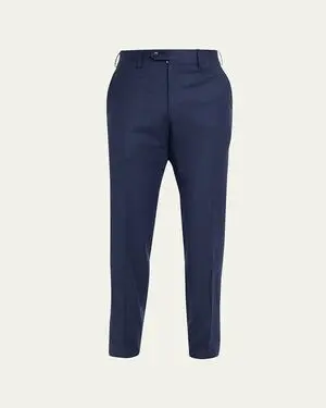 Kiton Kiton Stretch Flannel Trousers - Blu