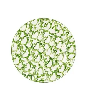 Tory Burch Spongeware Dinner Plate, Set Of 2 Green/smoke Ring