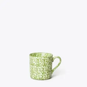 Tory Burch Spongeware Mug, Set Of 4 - Green/sponge