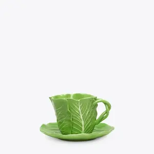 Tory Burch Lettuce Ware Cup & Saucer, Set Of 2 - Green