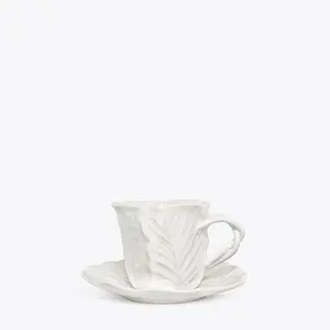 Tory Burch Lettuce Ware Cup & Saucer, Set Of 2 - White