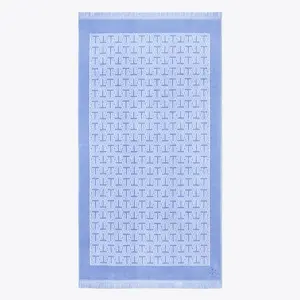 Tory Burch T-tile Beach Towel - Blue Bird