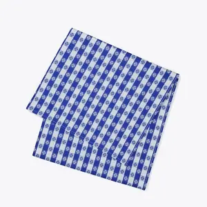 Tory Burch Gingham 70" Square Tablecloth - Blue