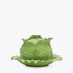 Tory Burch Lettuce Ware Covered Tureen - Green