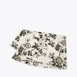 Tory Burch Happy Times Bouquet Round Tablecloth, 120 - Brown