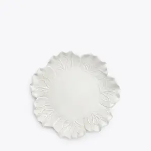 Tory Burch Lettuce Ware Round Serving Platter - White