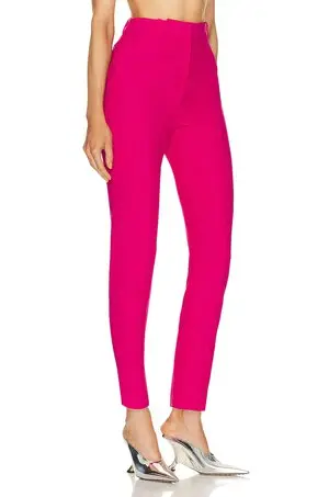 Alexander McQueen High Waisted Cigarette Pant In Fuchsia