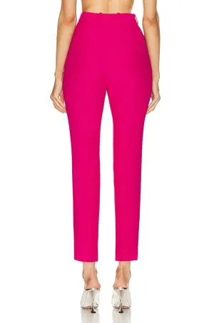 Alexander McQueen High Waisted Cigarette Pant In Fuchsia