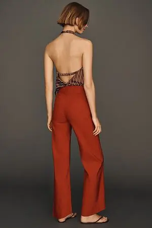 Maeve Colette High-rise Wide-leg Pants - Rythmic Red