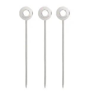 Christofle Stainless Steel Oh De Cocktail Picks Silver