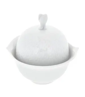 MEISSEN Porcelain Waves Relief Sugar Bowl
