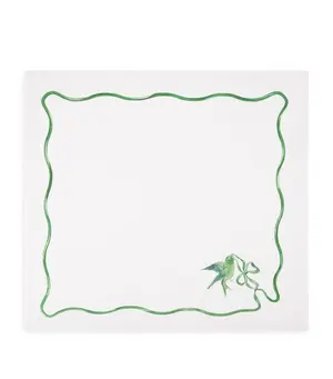 AQUAZZURA Set Of 2 Linen Secret Garden Napkins - Green