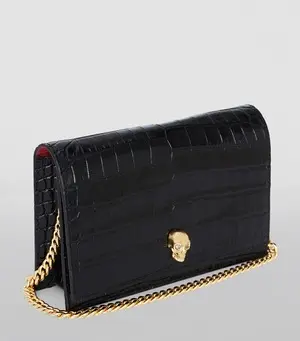 Alexander McQueen Leather Cross-body Bag With Skull