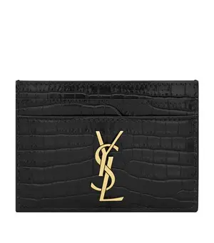 Saint Laurent Monogram Card Holder - Black
