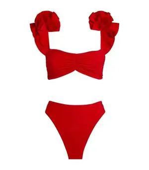 MAYGEL CORONEL Ruffled Goleta Bikini
