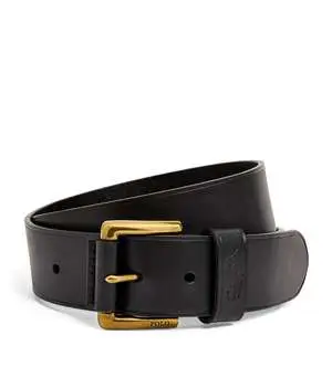 Polo Ralph Lauren Leather Polo Pony Belt - Black