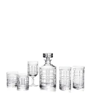 Ralph Lauren Hudson Plaid Iced Beverage Glass