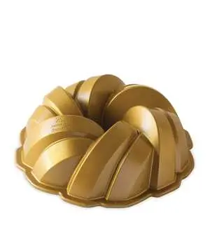 NORDICWARE 75th Anniversary Braided Bundt Pan - Gold