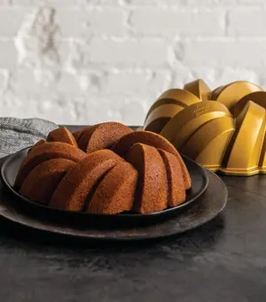 NORDICWARE 75th Anniversary Braided Bundt Pan - Gold